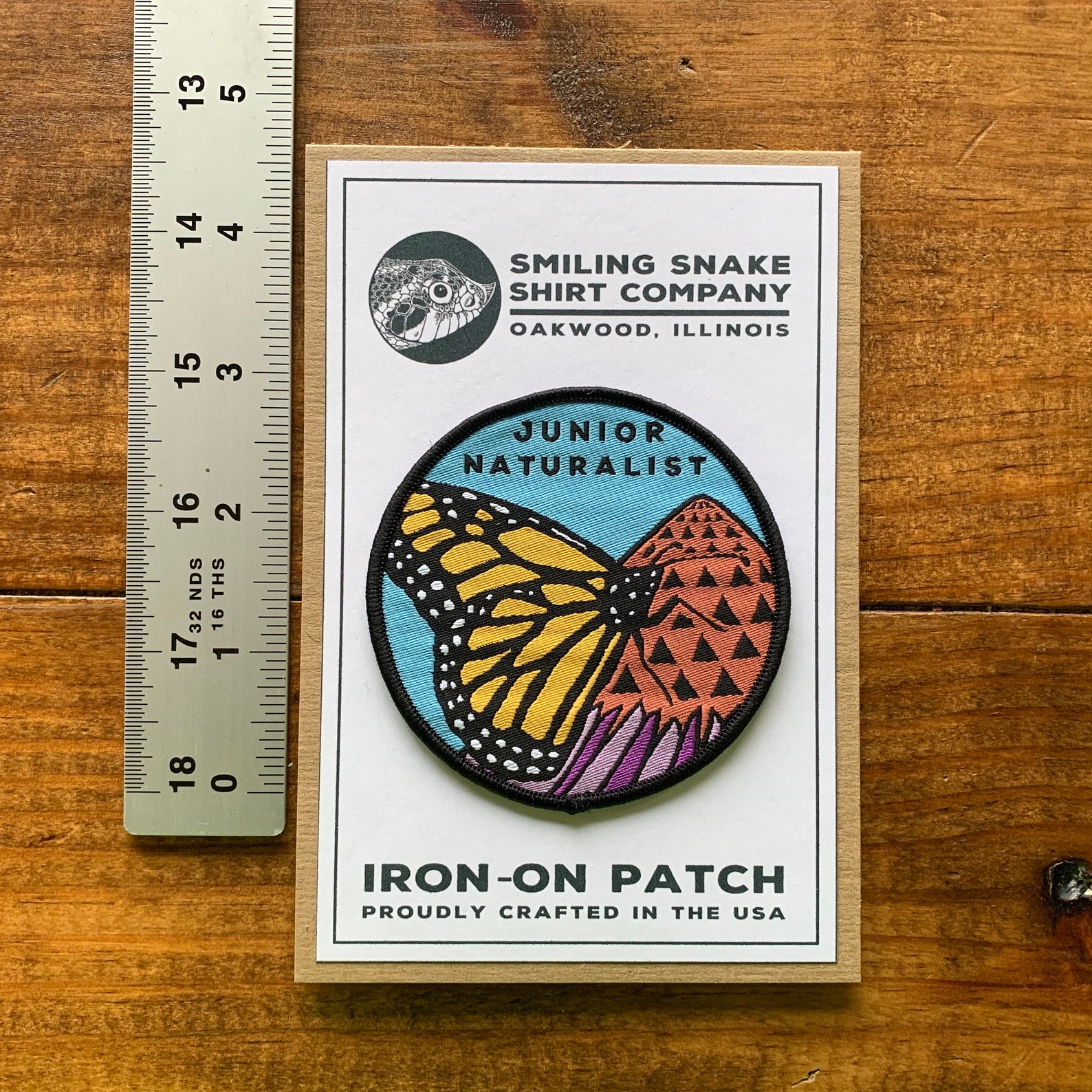 JUNIOR NATURALIST Kids Iron-on Patch MONARCH Butterfly Purple - Etsy