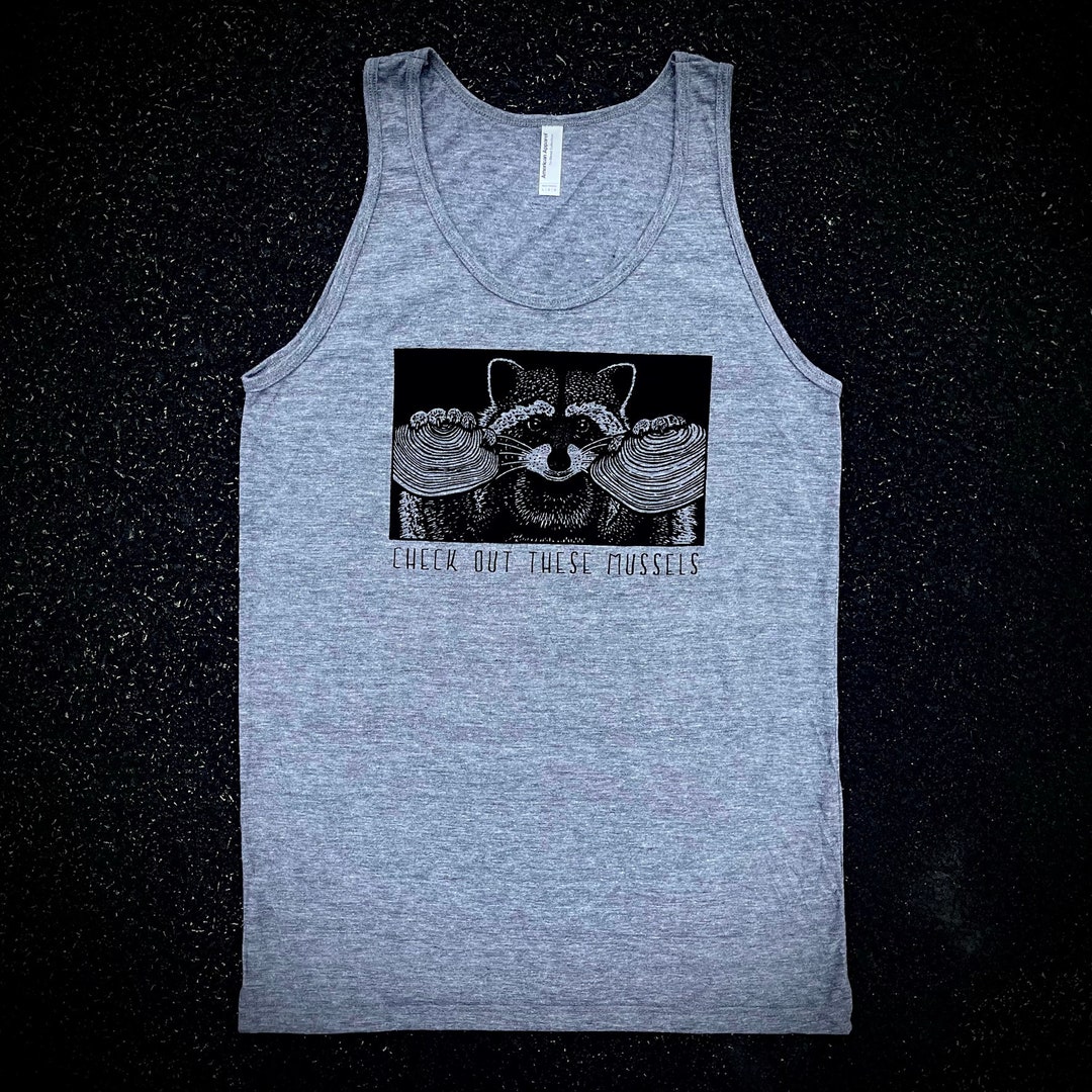 RACCOON Check Out These MUSSELS Triblend Tank or Tee T-shirt Nature ...