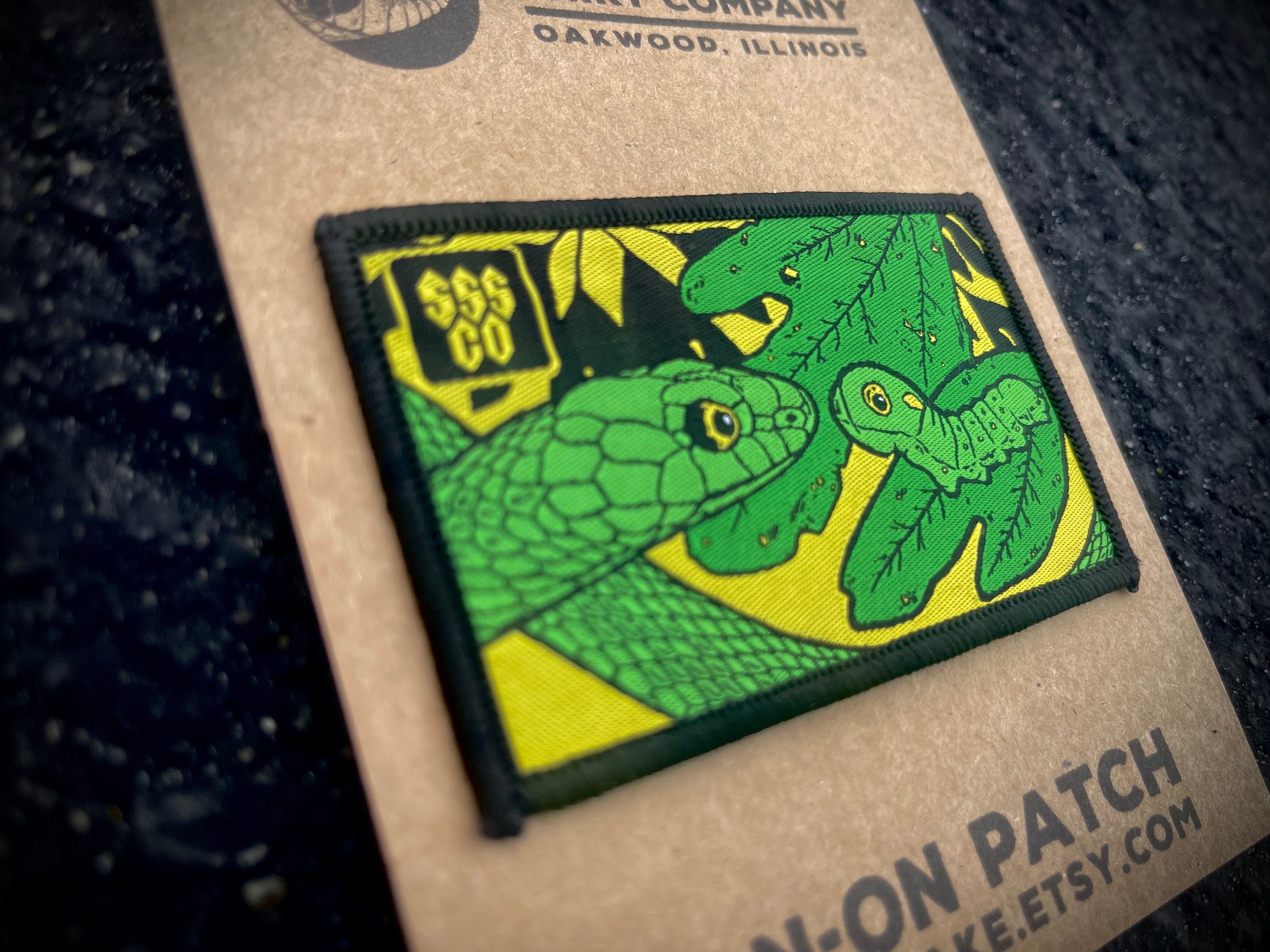 Rough Green Snake Iron on PATCH Spicebush Swallowtail | Etsy