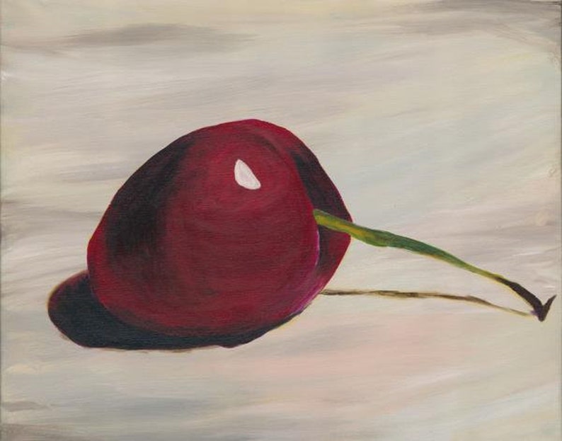 Cherry - Still Life Painting Wall Art Home Decor Canvas Prints Wall ...
