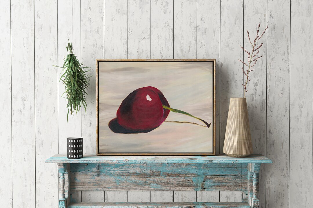 Cherry - Still Life Painting Wall Art Home Decor Canvas Prints Wall ...