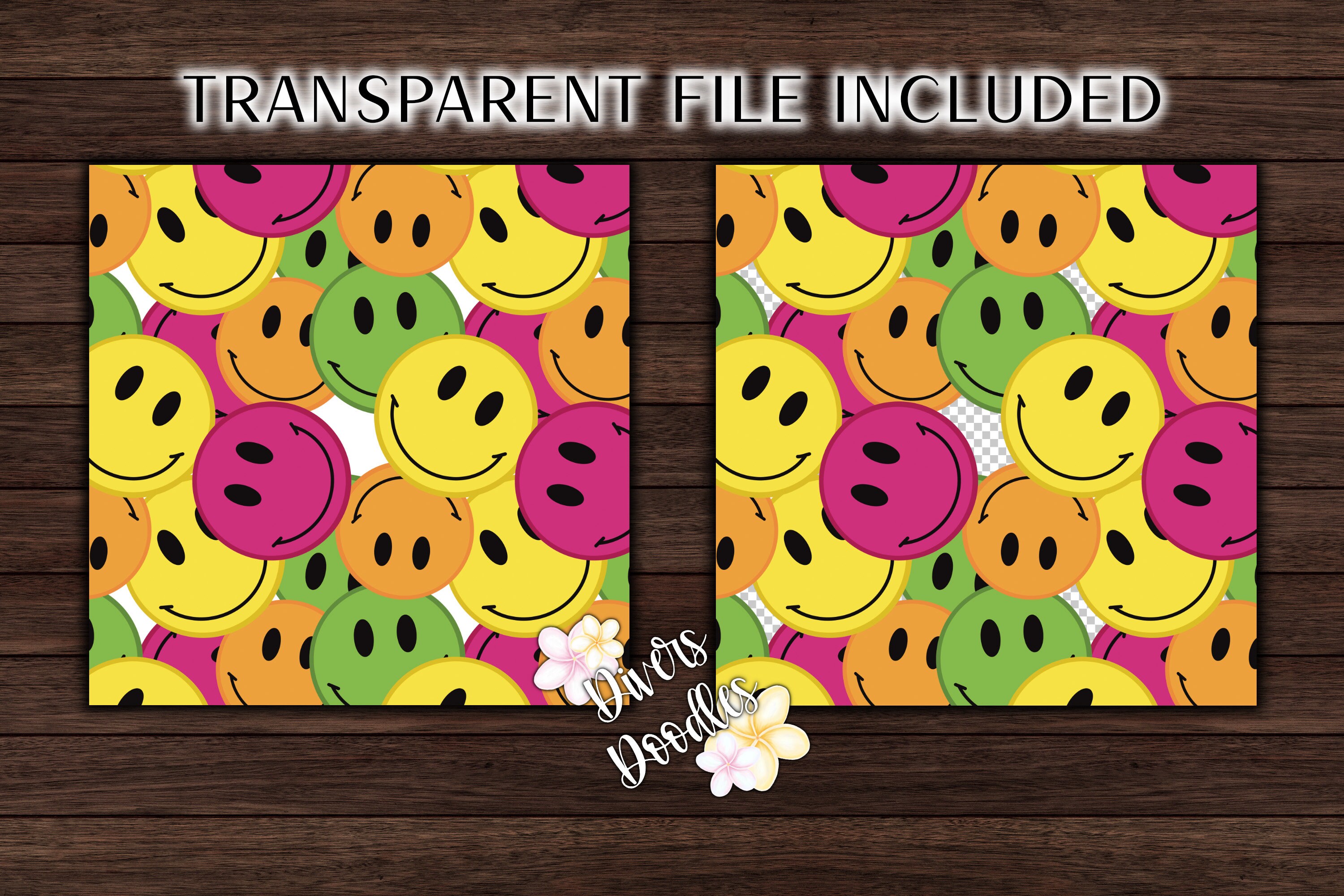 Happy Face Digital Paper, Swim Seamless File, Summer Seamless Pattern ...
