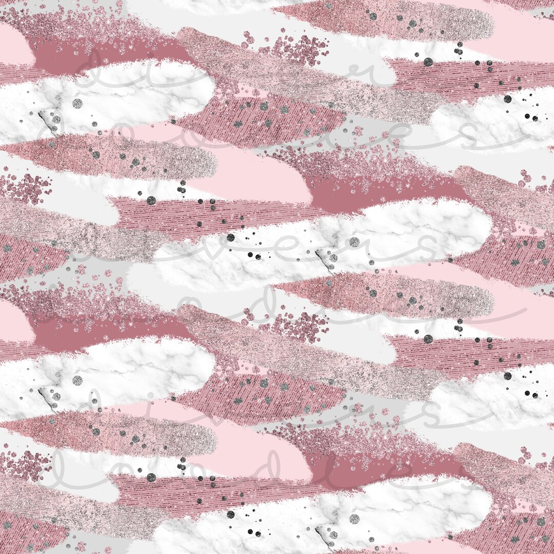 Pink and White Digital Paper, Seamless Pattern for Fabric, Rose Gold ...