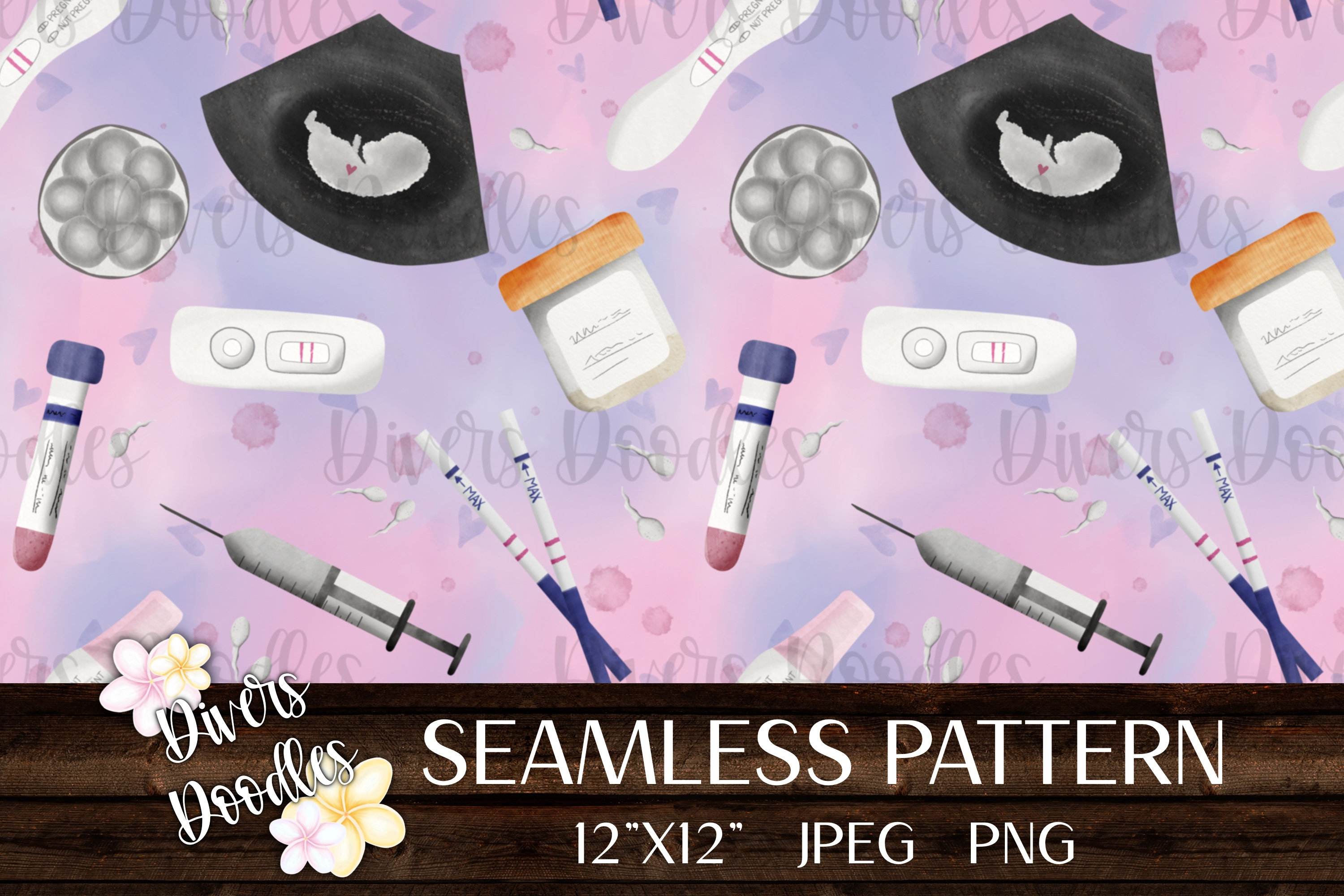 IVF Digital Background Fertility Awareness Made With Love - Etsy UK