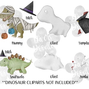 Halloween Clipart, High Resolution PNG, Watercolor Dinosaur ...