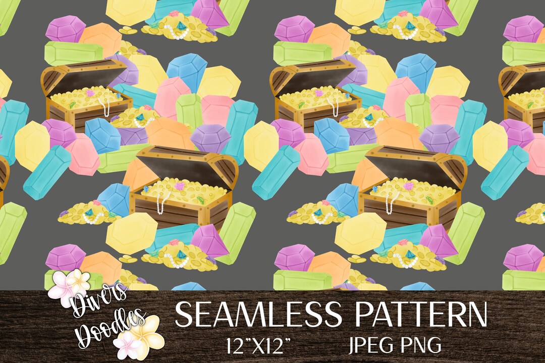 Treasure Chest PNG, Pirate Digital Paper for Commercial Use, Surface ...