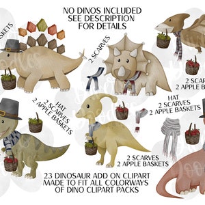 Thanksgiving Dinosaur Clipart PNG, Watercolor Digital Art, Autumn ...