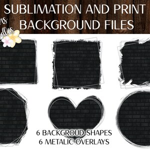 Distressed Sublimation Backgrounds PNG, Frame Digital Clipart, Silver ...