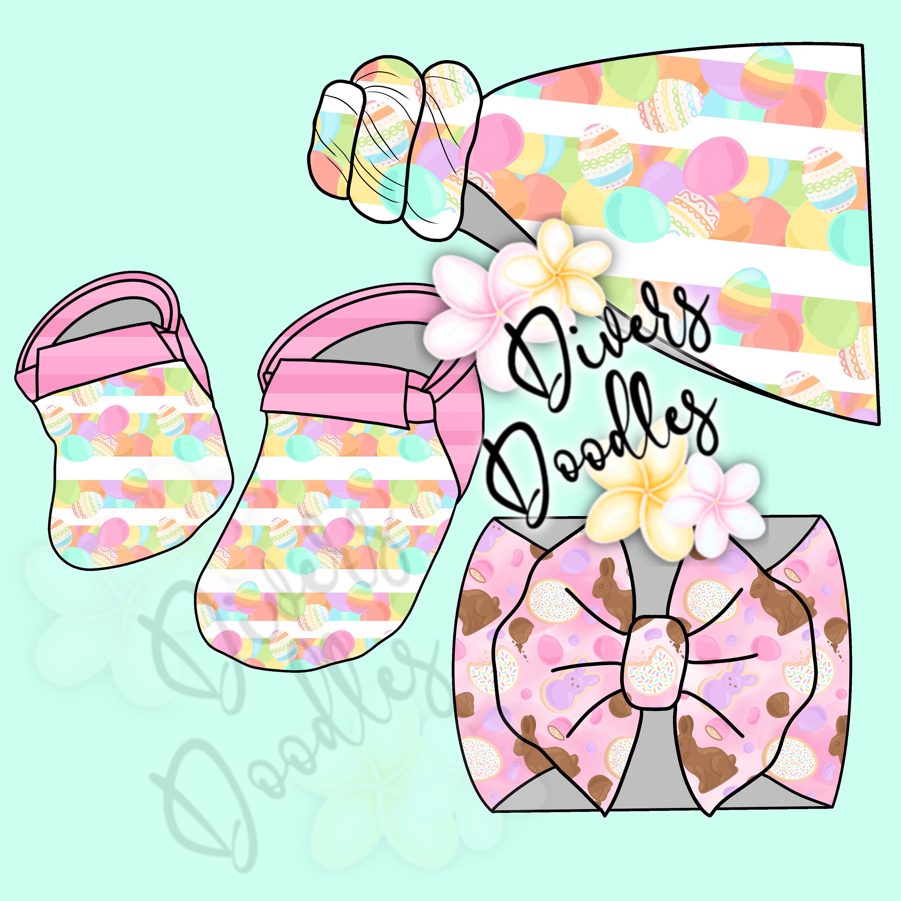 Candy Digital Paper Easter Seamless Pattern Cookie Digital | Etsy