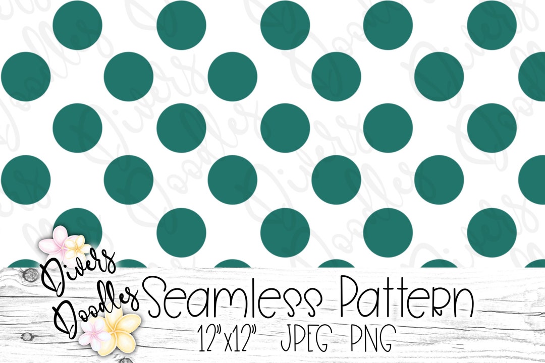 Blue Polka Dot Digital Paper, Seamless Pattern for Kids, Seamless File ...