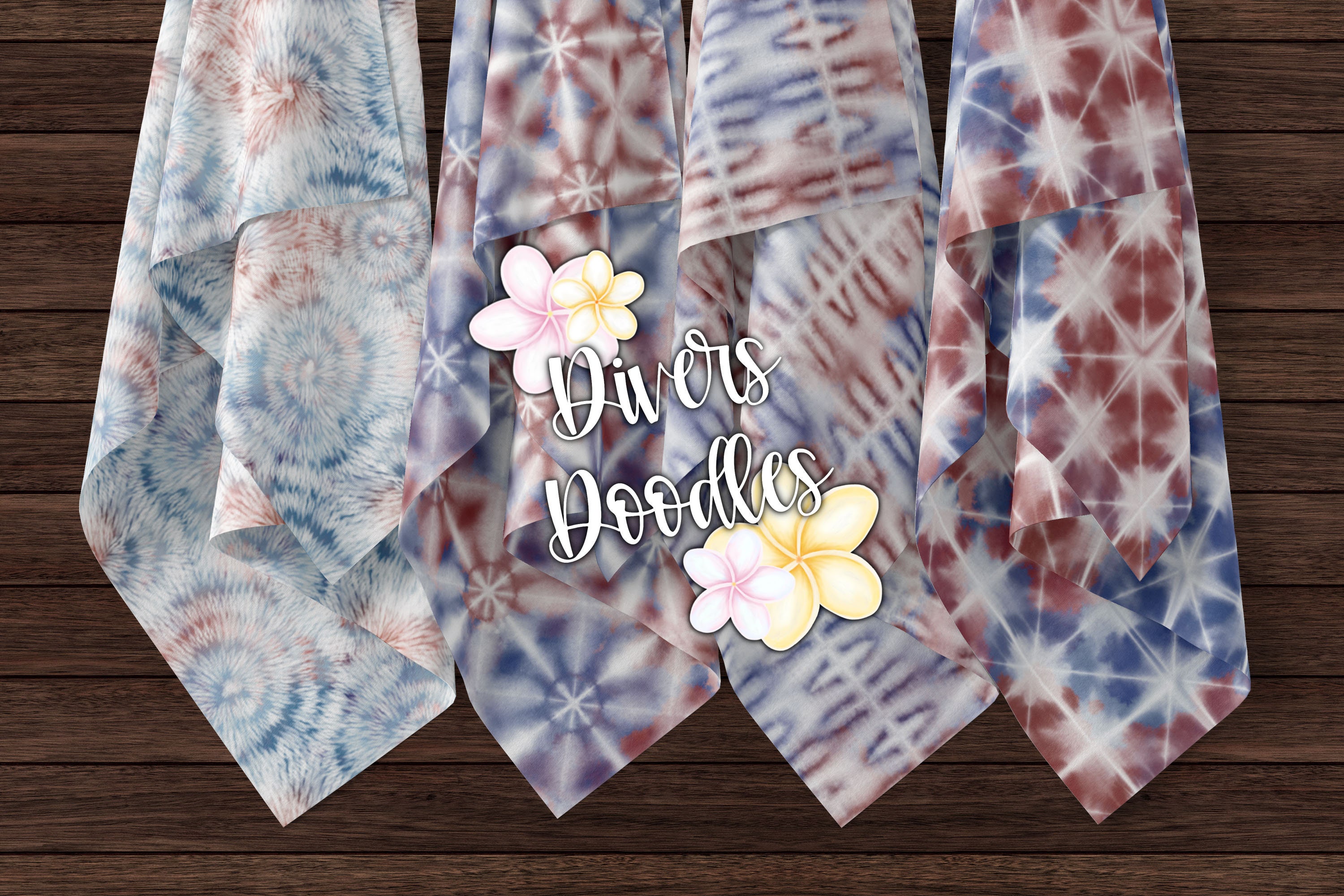 Red White and Blue Tie Dye Seamless Paper, 4th of July Digital Paper ...