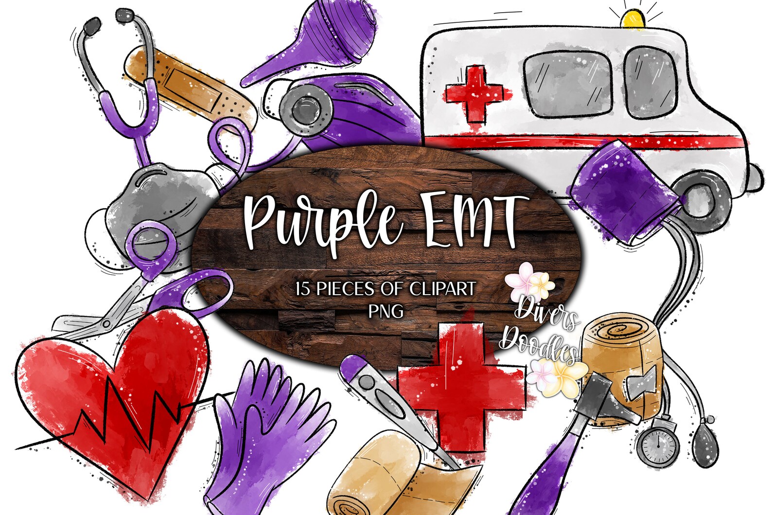 EMT PNG Designs for Stickers, Ambulance PNG Files for Commercial Use ...