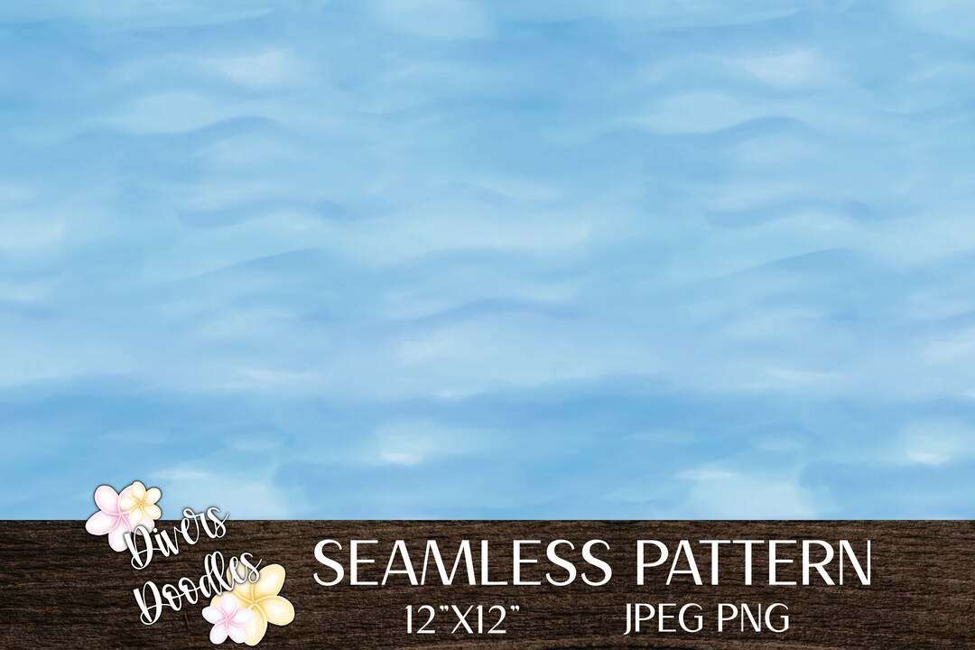 Ocean Digital Paper, Watercolor Seamless Pattern for Commercial Use ...