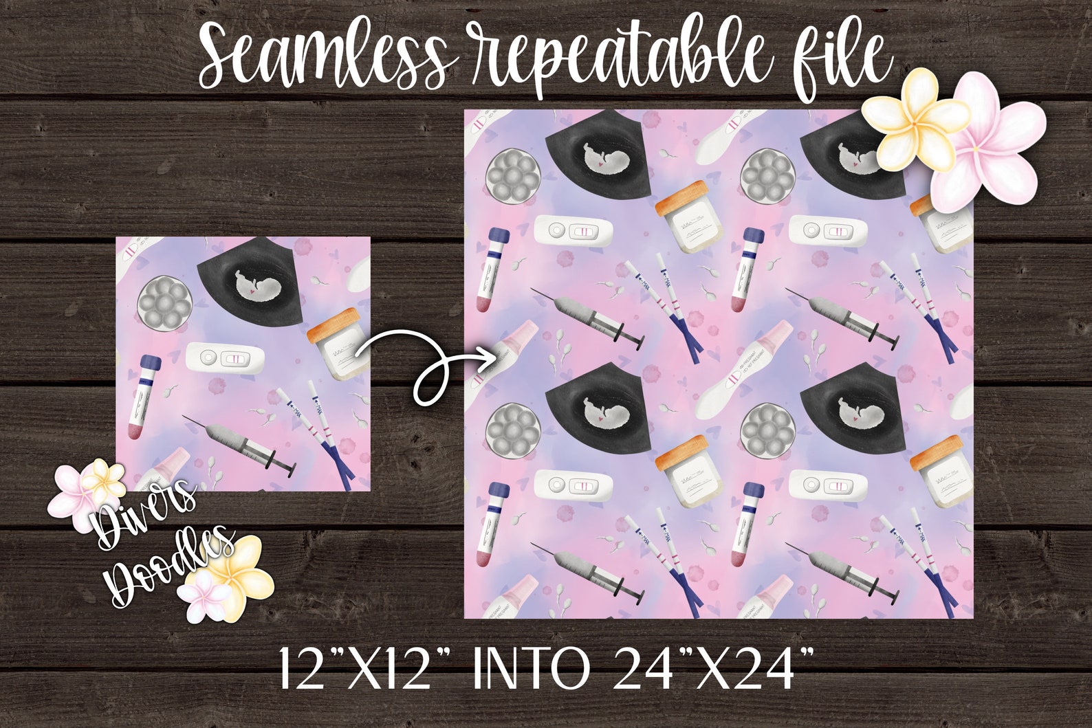 IVF Digital Background Fertility Awareness Made With Love - Etsy UK