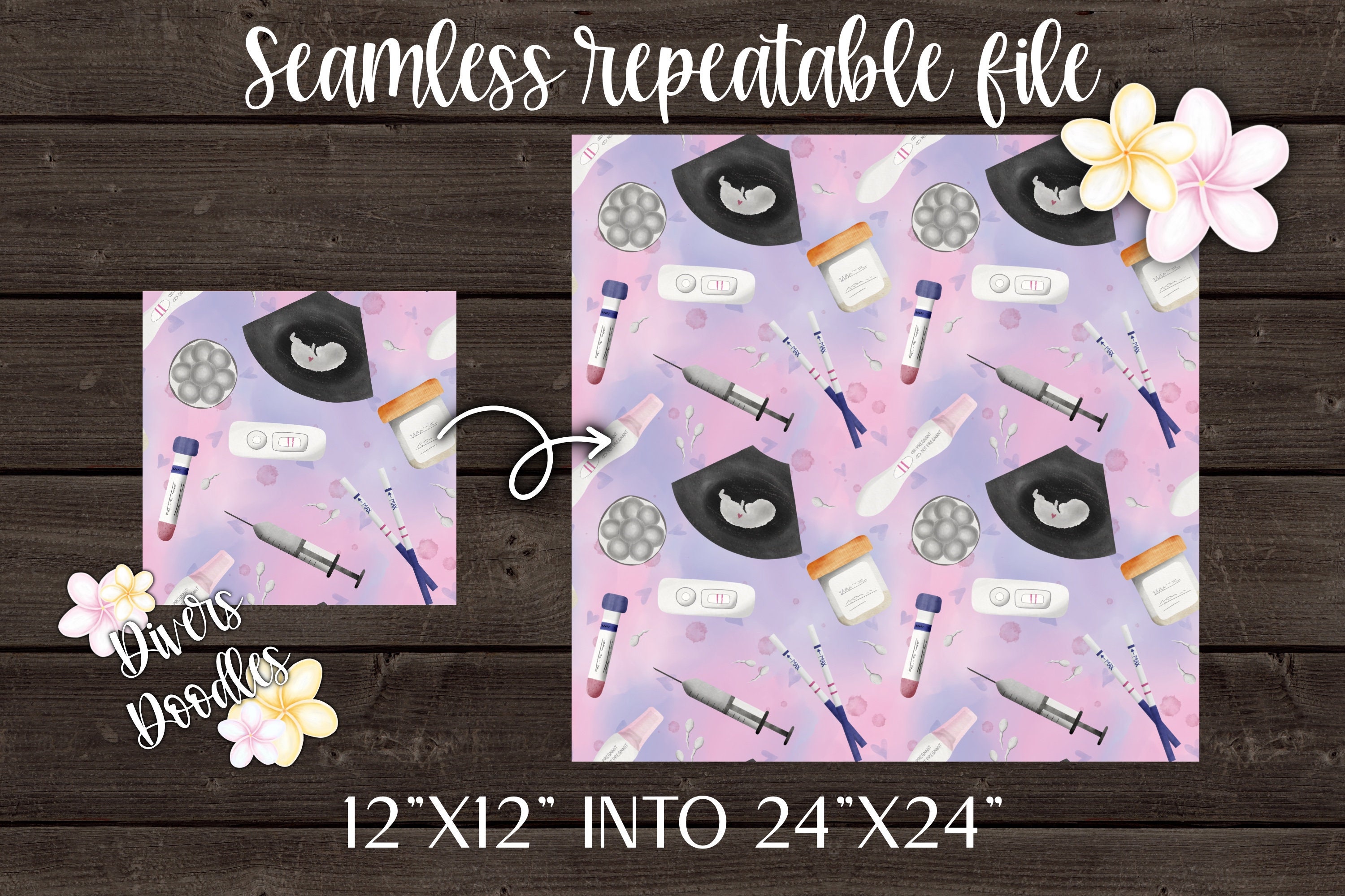 IVF Digital Background Fertility Awareness Made With Love - Etsy