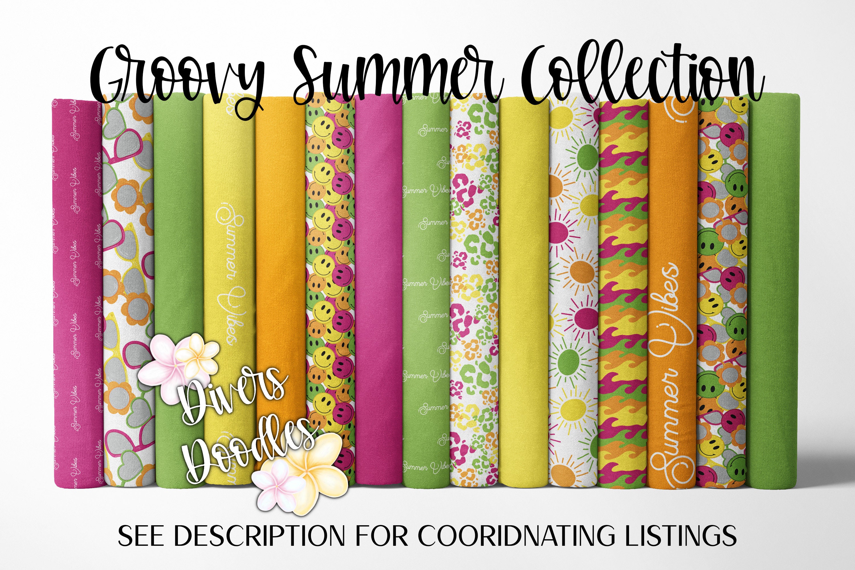 Happy Face Digital Paper, Swim Seamless File, Summer Seamless Pattern ...