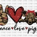 Peace Love Pigs Sublimation Png Digital Download, Peace Love Pigs Png ...