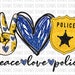 Peace Love Police Sublimation Png Digital Download, Peace Love Police ...
