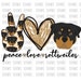 Peace love Rottweiler Sublimation Png Digital Download | Etsy