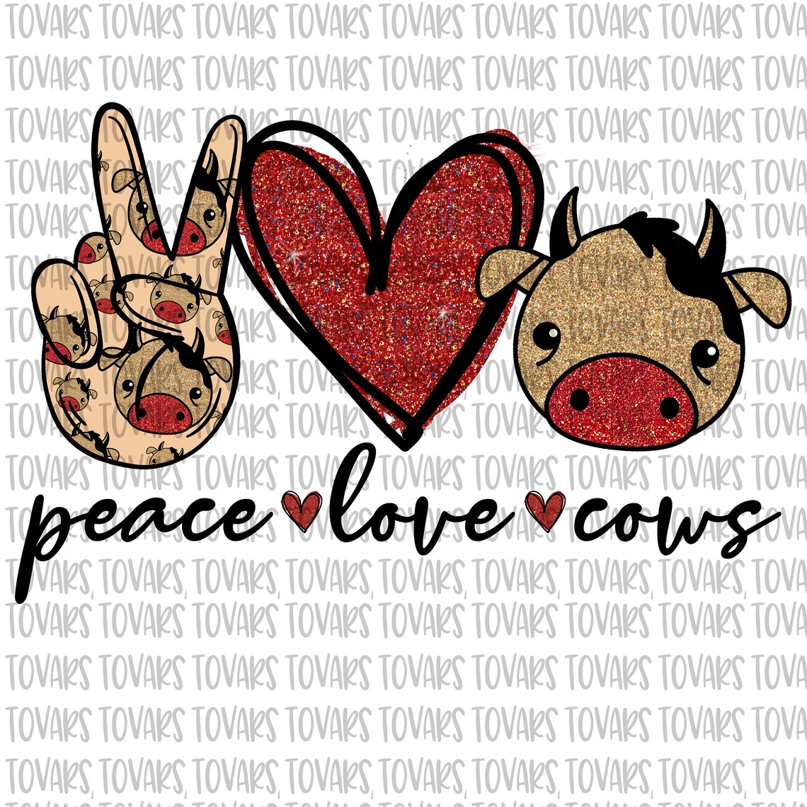 Peace Love Cows Sublimation Png Digital Download Peace Love - Etsy