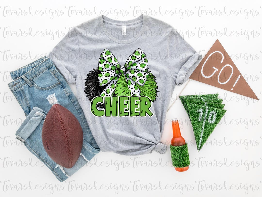 Green and Black Cheer PNG: Cheerleading Design (digital Download) - Etsy