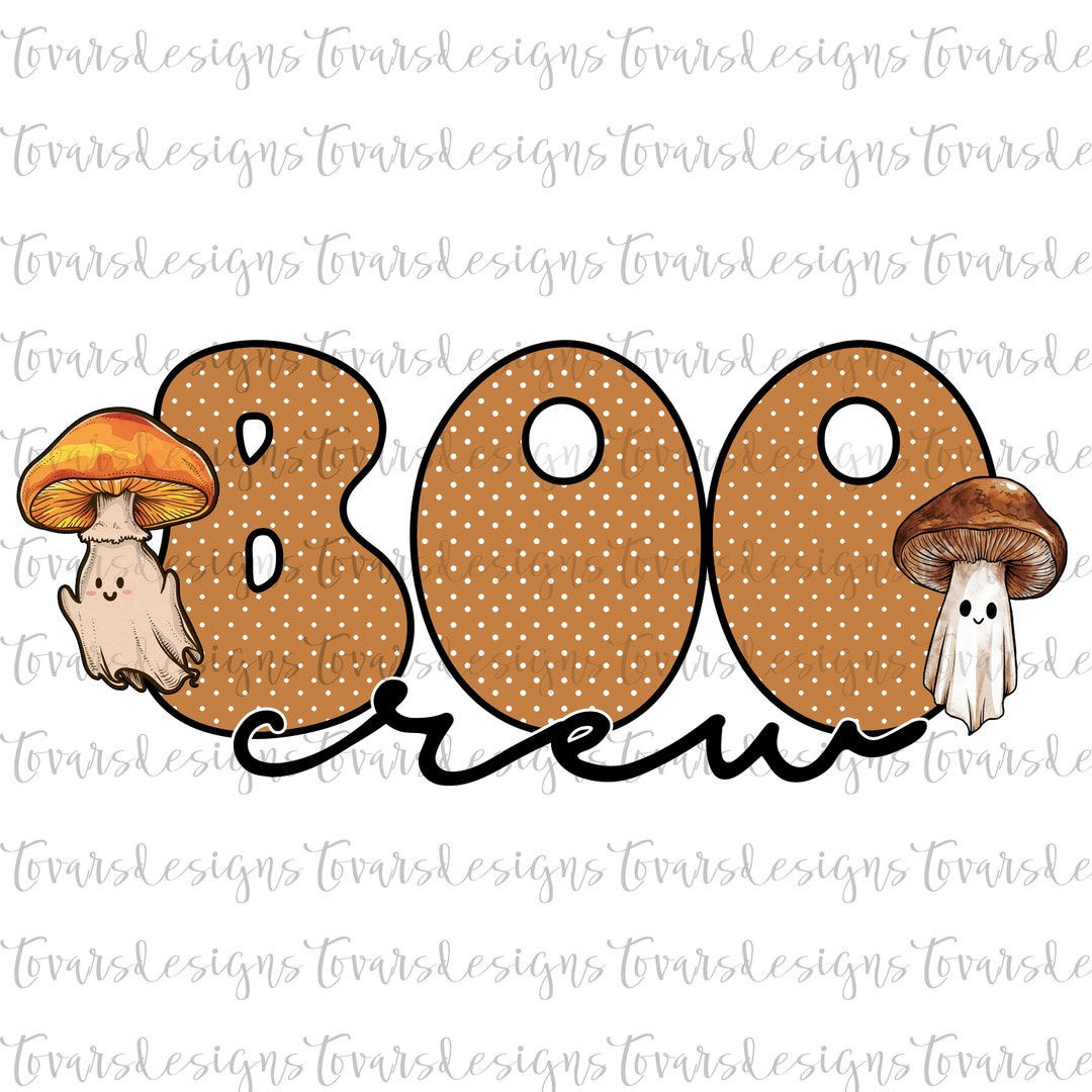 Halloween Design, Boo Crew, Halloween Png, Halloween Ghost Mushrooms ...