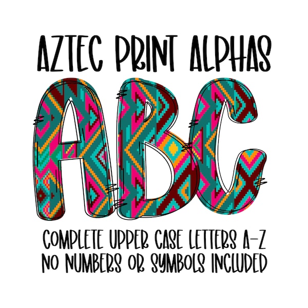 Aztec Letters Svg - Etsy