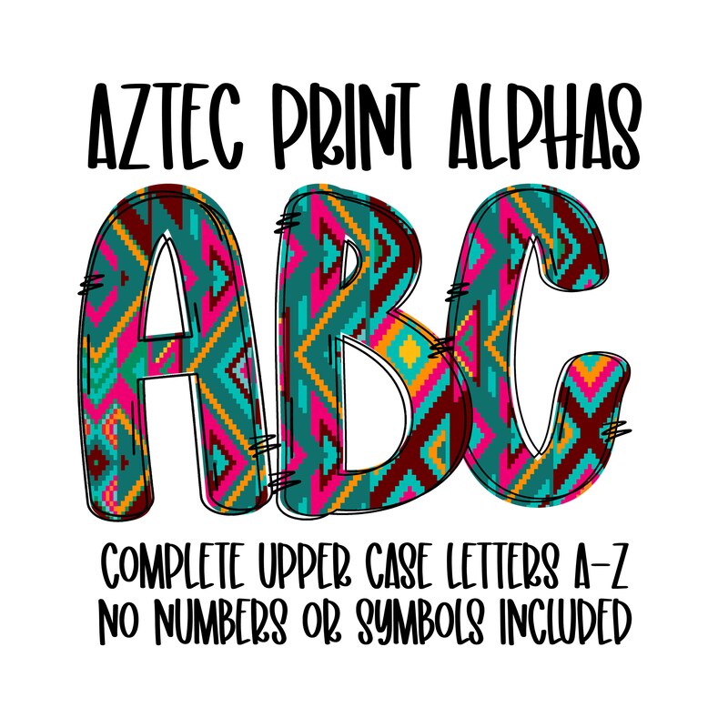 Aztec Letters Svg - Etsy