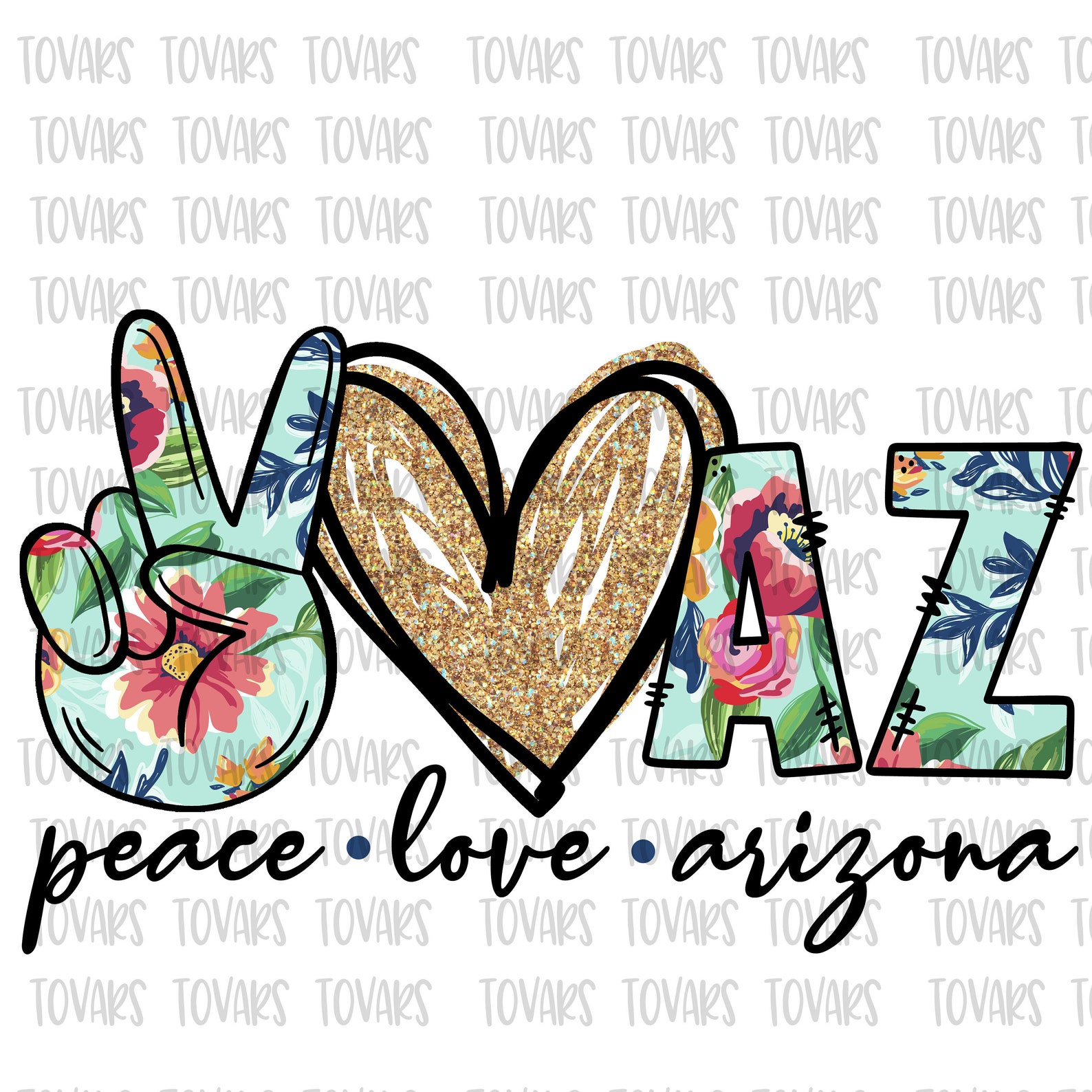 Peace Love States All 52 States Included Plus Puerto Rico and - Etsy