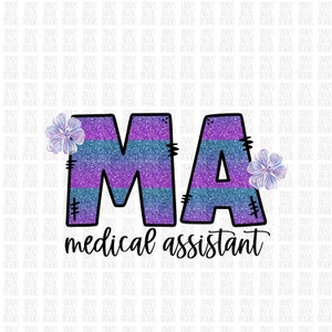 MA Medical Assistant Sublimation Download, MA PNG, Instant Download Ma ...