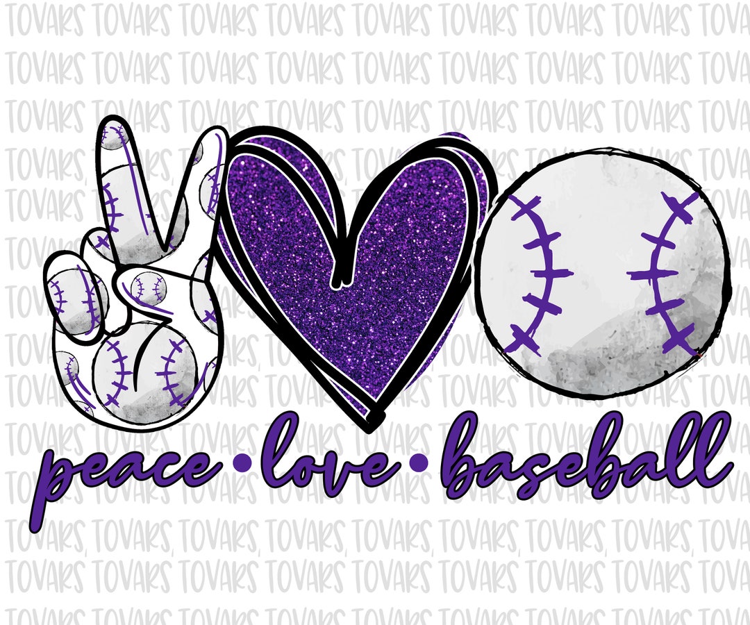 Peace Love Baseball Sublimation Png Digital Download, Baseball Png ...