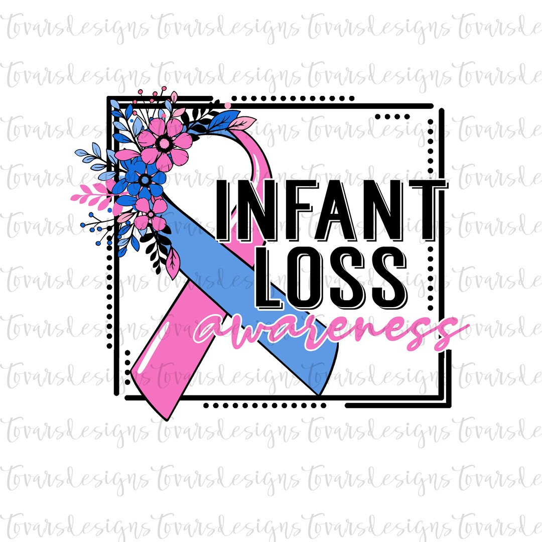 Floral Infant Loss Awareness Ribbon PNG (digital Download) - Etsy