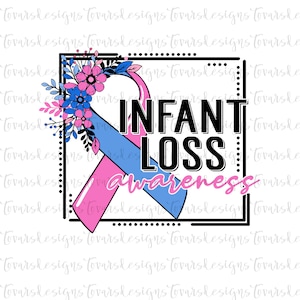 Floral Infant Loss Awareness Ribbon PNG (digital Download) - Etsy