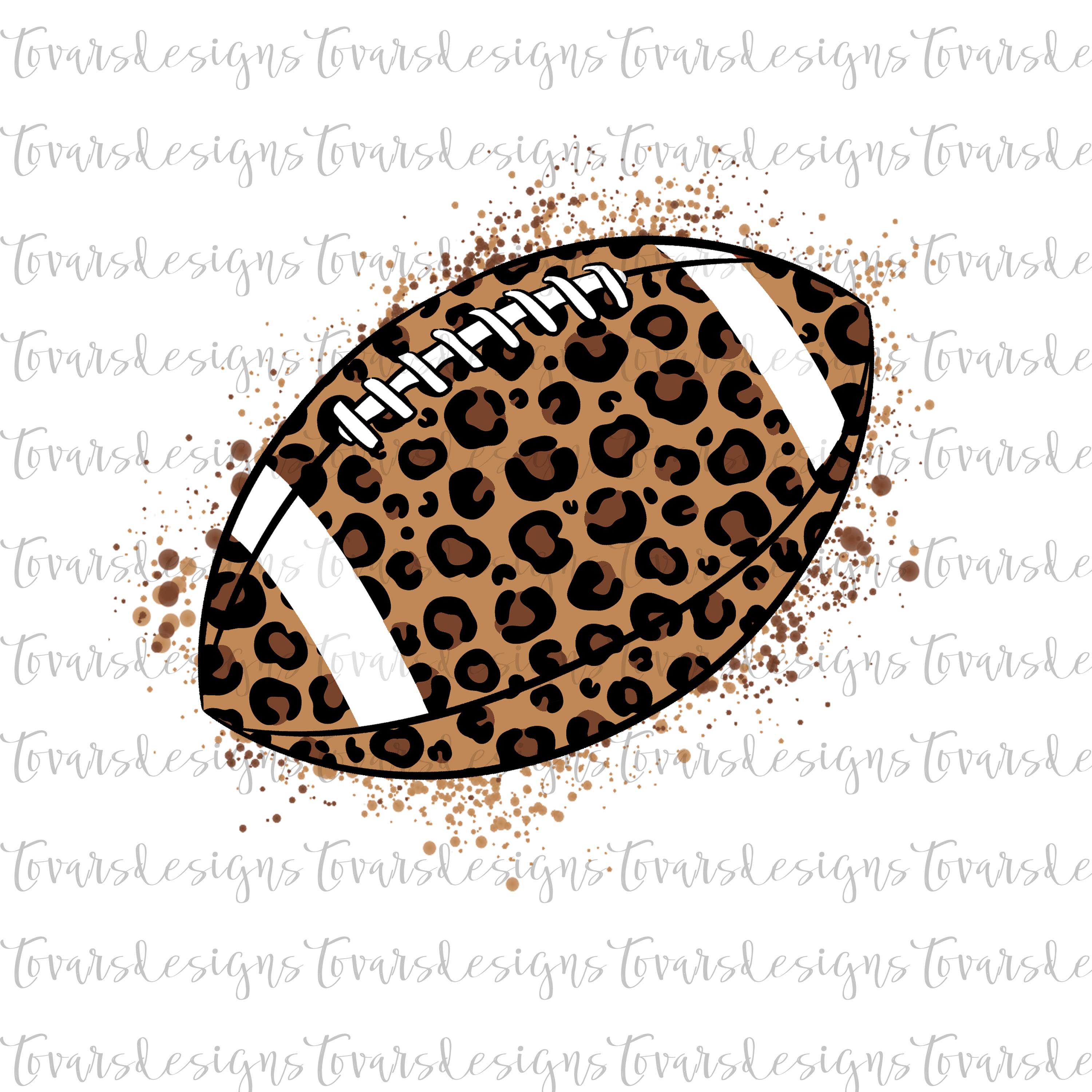 Leopard Football PNG: Watercolor Sublimation Design (digital Download ...