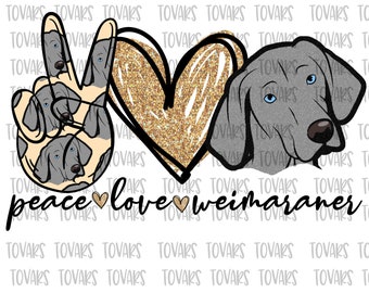Peace Love Rottweiler Sublimation Png Digital Download - Etsy