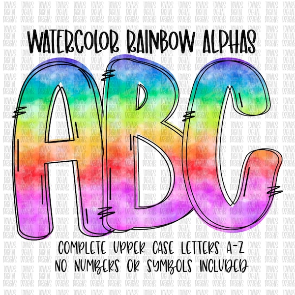 Rainbow Letters - Etsy