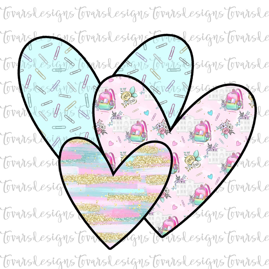 Back to School Design, Teacher Design, Back to School Hearts, School ...