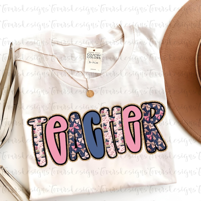 Back to School Png Bundle, Preppy Pink Blue Teacher Bundle, Bookkeeper ...