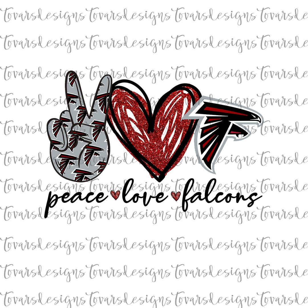 Peace Love Falcons Png Digital Download - Etsy