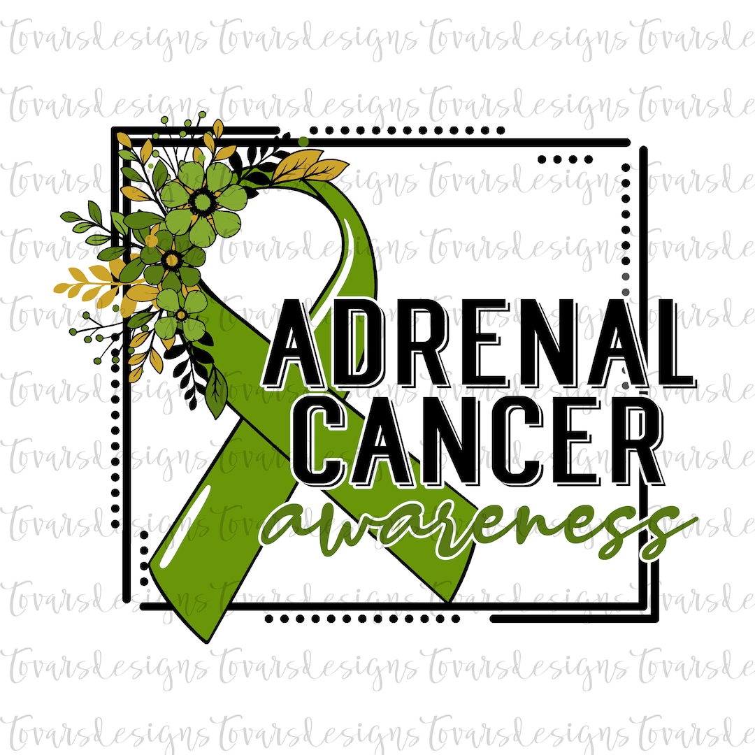 Adrenal Cancer Awareness Floral Ribbon PNG (digital Download) - Etsy