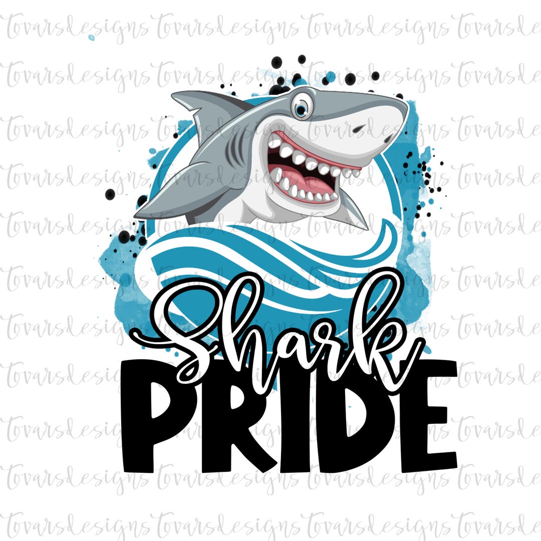 Shark Pride PNG Files: Mascot T-shirt Design (digital Download) - Etsy