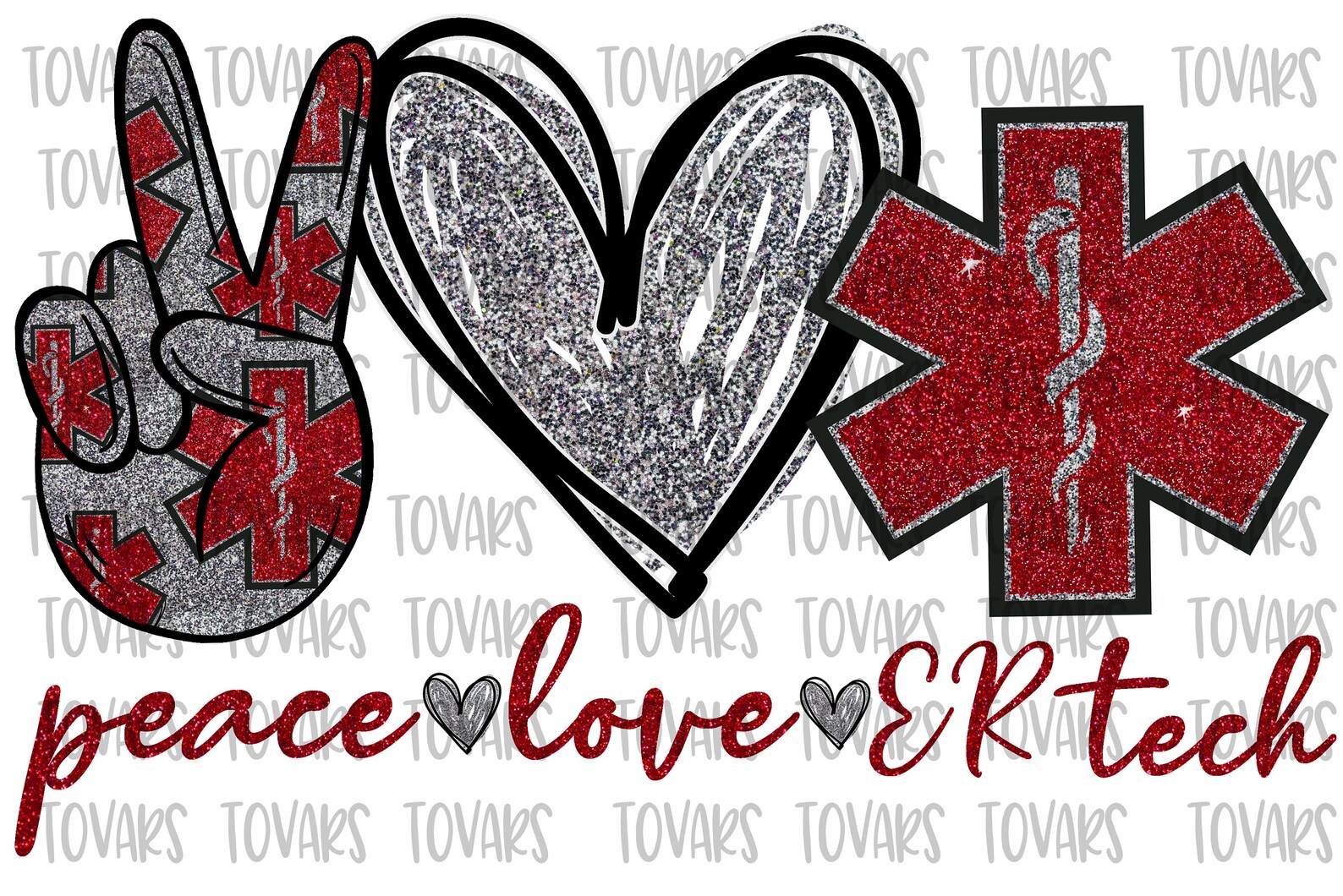 Peace Love ER Tech Sublimation Png Digital Download, ER Tech Png, Peace ...