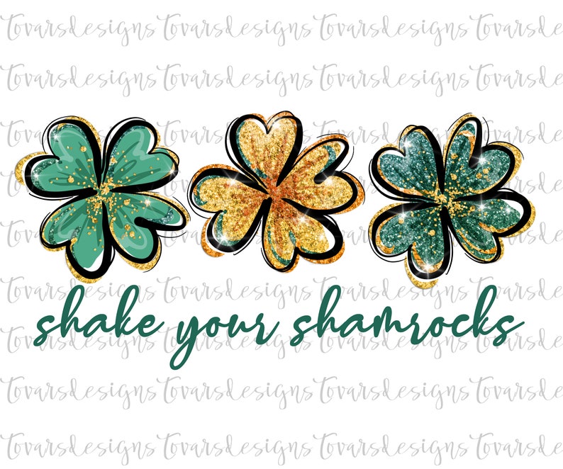 Shake Your Shamrocks PNG: St Patricks Day Sublimation Design (digital ...