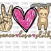 Peace Love Sloths Sublimation PNG - Printable Design (digital Download ...