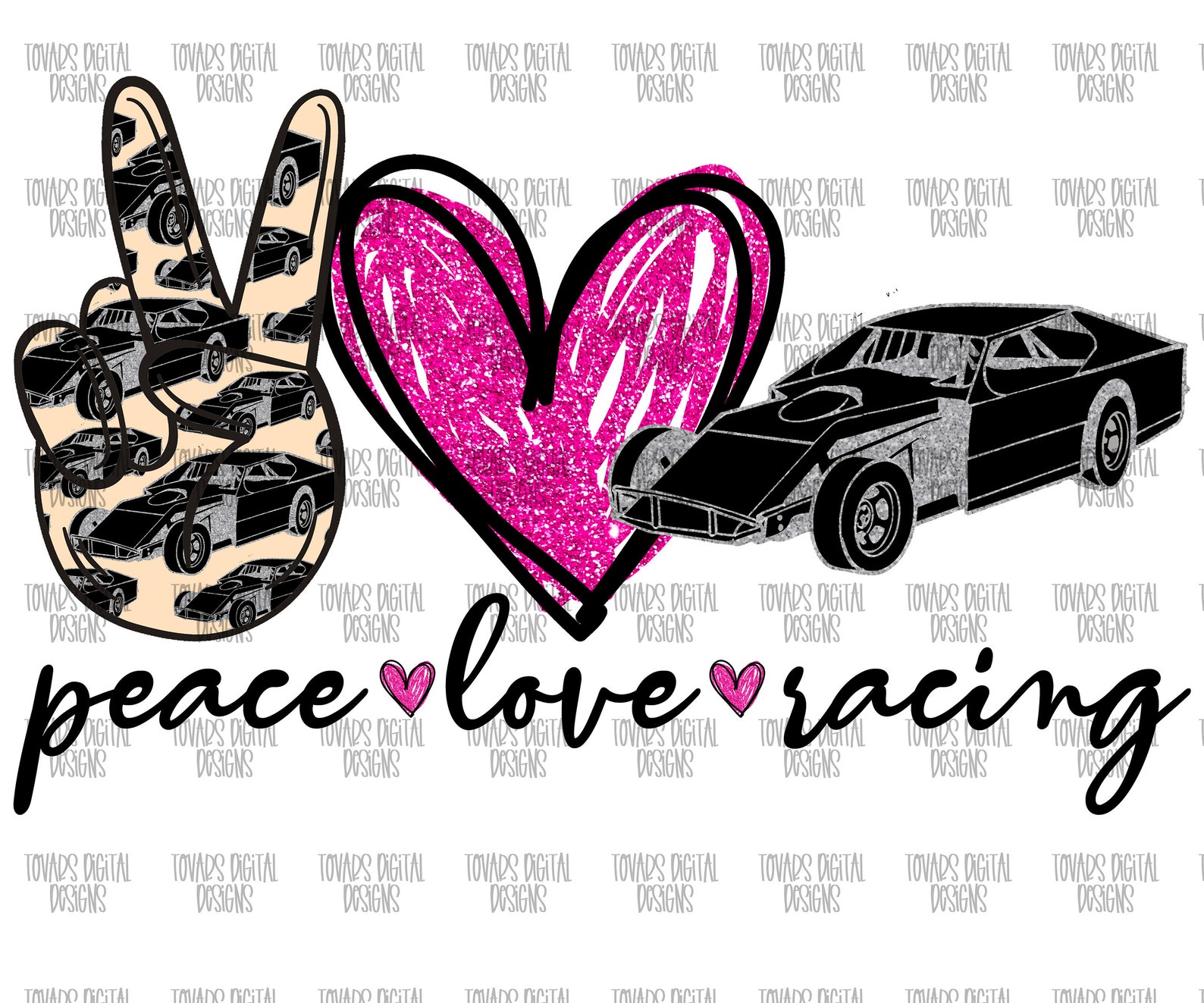 Peace Love Racing Sublimation Png Digital Download Dirt Track - Etsy