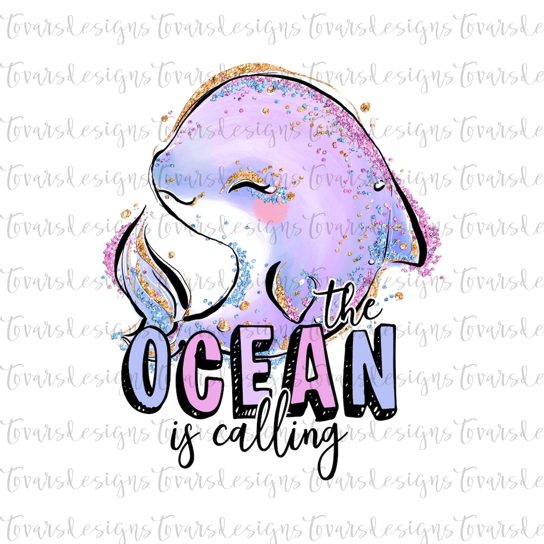 Whale Digital Art, the Oceans Calling, Beach Png Designs, Sublimation ...