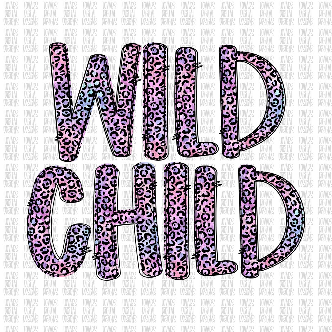 Wild Child Cheetah Print, Sublimation PNG File (digital Download) - Etsy