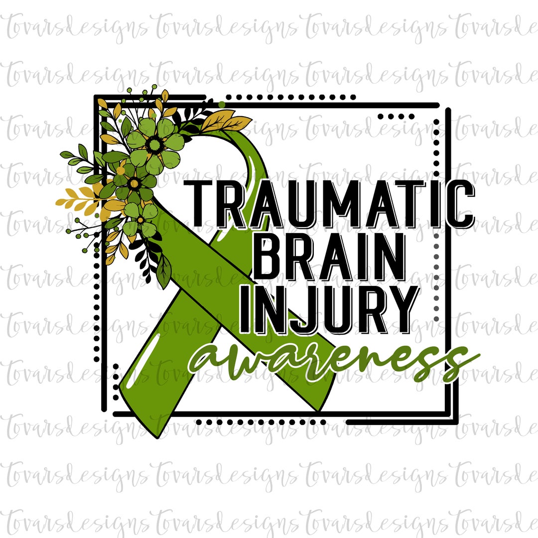 Floral Traumatic Brain Injury Awareness Png, TBI Awareness PNG, Floral ...