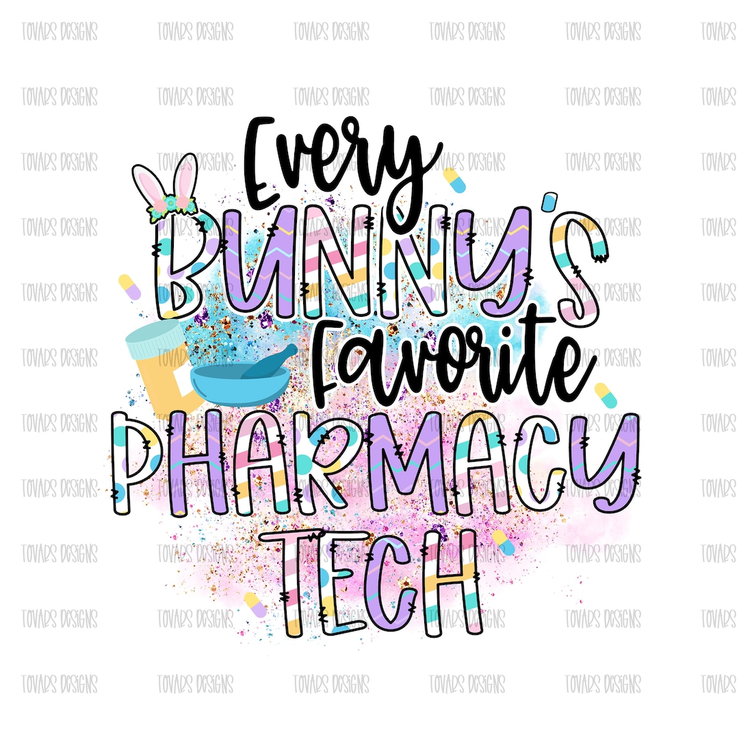 Easter Pharmacy Tech Bunny PNG, Sublimation Design (digital Download ...