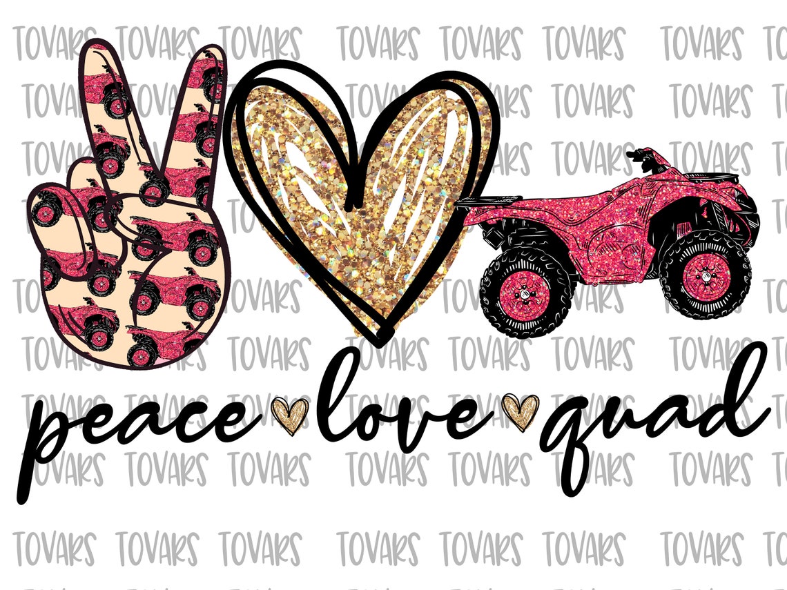 Peace Love Quad Sublimation Png Digital Download Peace Love Quad ...